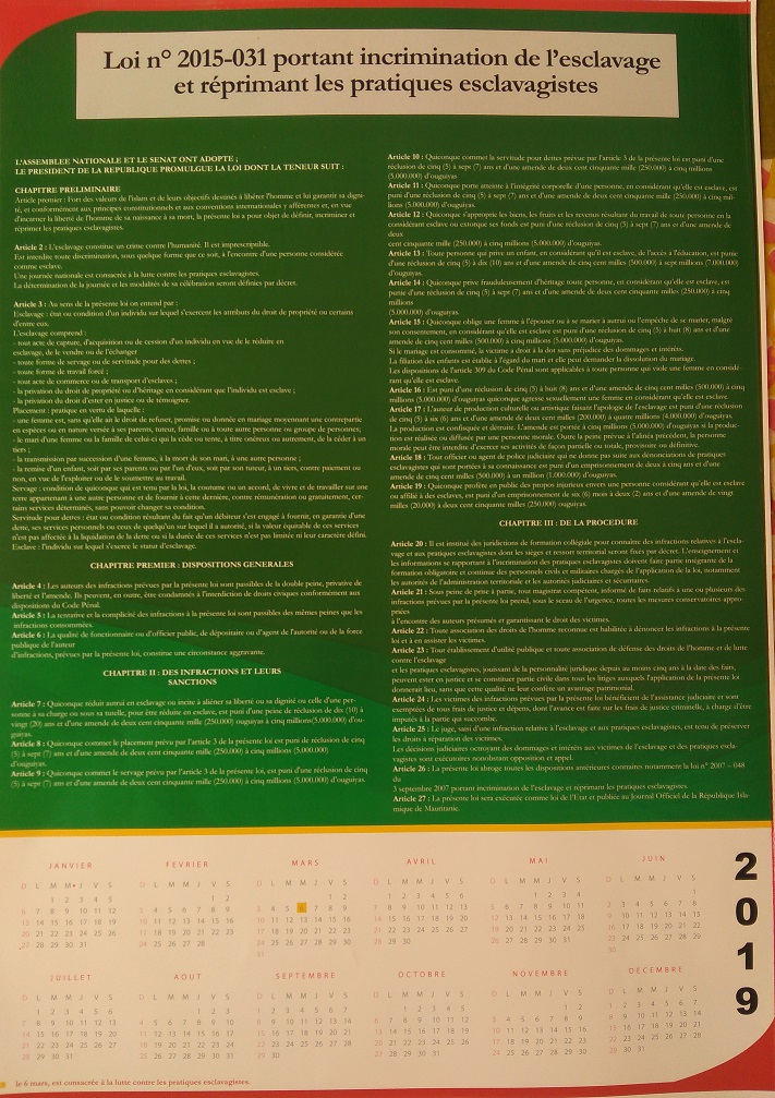 Loi n 2015-031 portant incrimination de l'esclavage et réprimant les ...