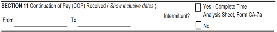 Form CA-7 Section 11